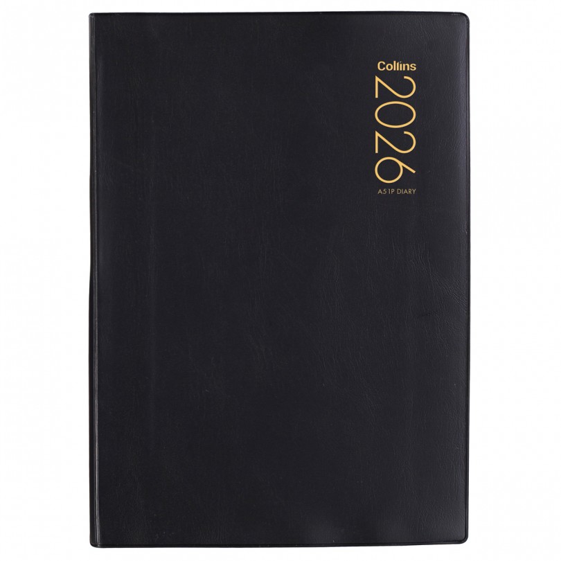 2026 Collins A51p Diary Pvc (day To Page) Black | Products | One Paperclip
