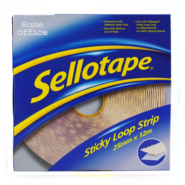 Velcro Sticky Loop Strip Permanent 25mm X 12m | Products | One Paperclip